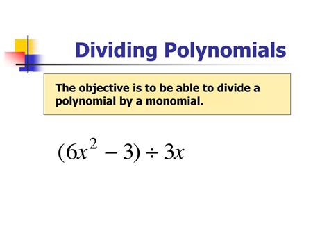 PPT DIVIDING POLYNOMIALS PowerPoint Presentation Free Download ID 6558405