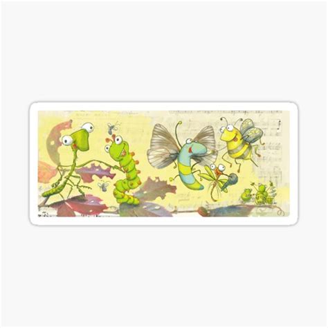 Insectbug Dancing Band Sticker For Sale By Goosegooseduck Redbubble