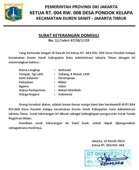 Cara Membuat Surat Keterangan Usaha Online Contoh Surat Resmi