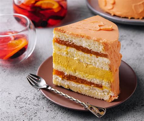 Premium Photo Delicious Mango And Passion Fruit Mousse Cake