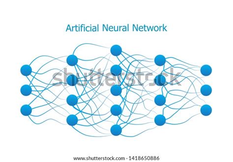 Neural Network Model Real Synapses Circle Vector De Stock Libre De