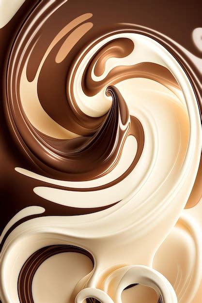 Premium Photo Chocolate Swirl Background With White And Brown Swirls