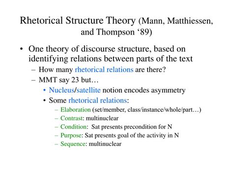 Ppt Discourse Structure And Text Coherence Powerpoint Presentation