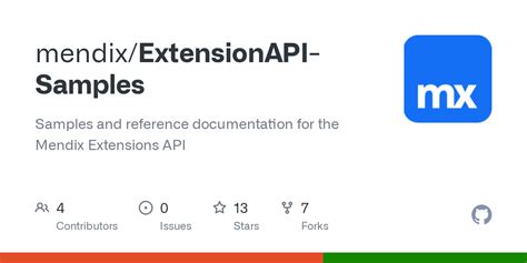 Github Mendixextensionapi Samples Samples And Reference Documentation For The Mendix