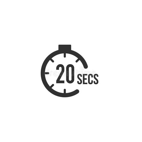 20 Seconds Countdown Timer Icon Set Time Interval Icons Stopwatch And Time Measurement Stock