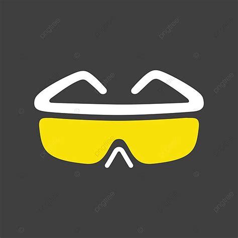 Safety Goggles Vector Icon Constructionrepair Industry Protection Wear