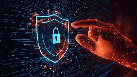 Activating Cyber Security Shield With Digital Touch On Virtual