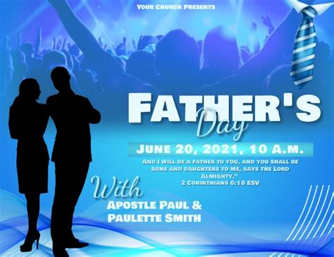 Fathers Day Church Flyers Sunday Template Postermywall