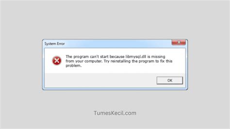 Cara Mengatasi LibMySQL Dll Is Missing Di Windows