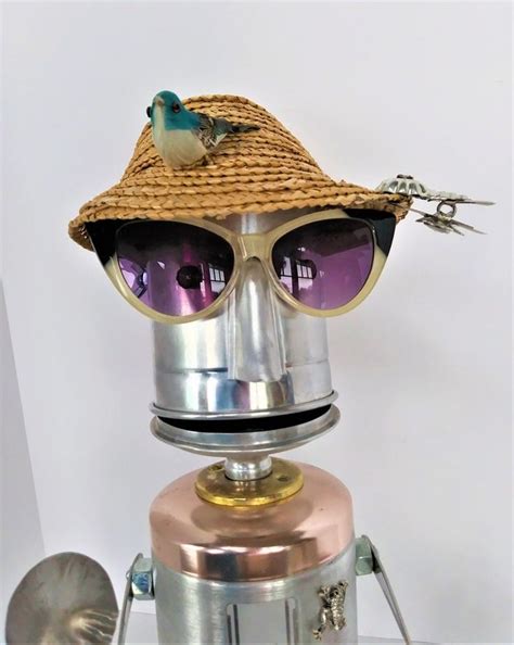 Gardener Robot Found Object Art Robot Sculpture Etsy Robot Sculpture Found Object Art