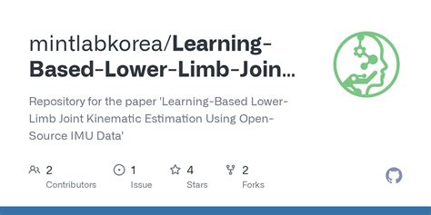 Issues · Mintlabkorealearning Based Lower Limb Joint Kinematic Estimation Using Open Source Imu
