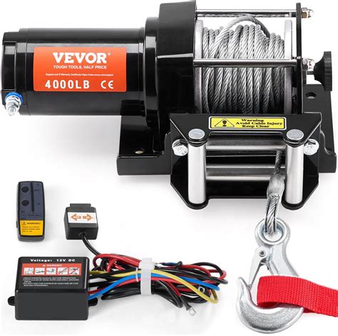 Brandclub - VEVOR ATV Winch, 4000 lb Electric Winch, 12V Small ATV UTV ...
