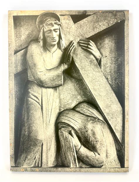 Brutalist Stations Of The Cross Print On Board 1960s Set Of 3 For