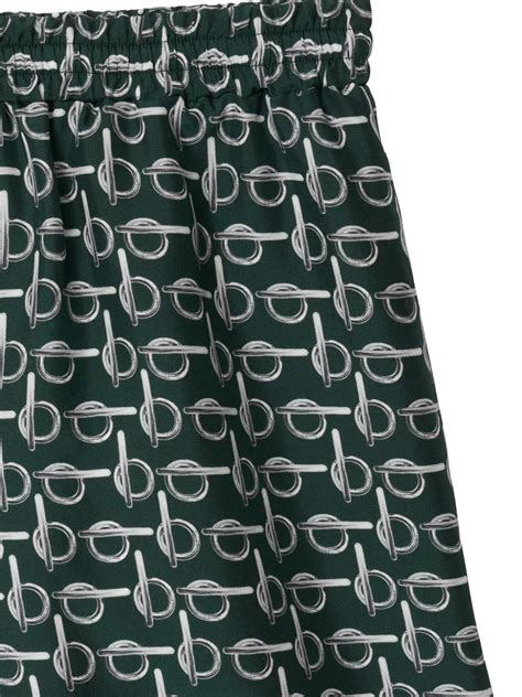 Burberry B Print Silk Green Farfetch