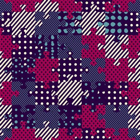 Premium Vector Puzzle Cloth Seamless Pattern