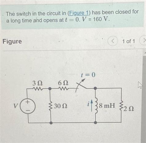 Solved The Switch In The Circuit In Figure 1 Has Been