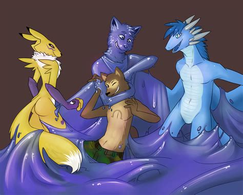 Rule 34 Ambiguous Gender Anthro Bf109 Digimon Dragon Fox Furry