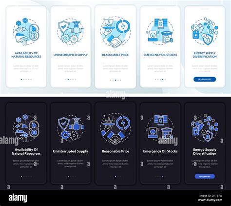 Energy Safety Units Onboarding Mobile App Page Screen With Concepts Stock Vector Image And Art Alamy