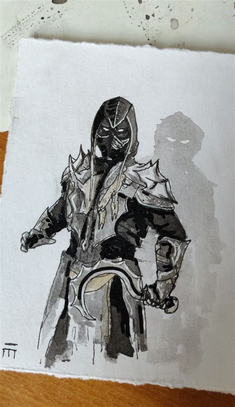 Noob Saibot Noob Saibot Aquarela Desenho Character