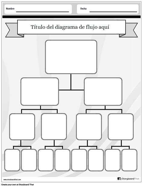 Nueva Plantilla De Diagrama De Flujo De Página De Creación 1 Blanco Y Negr