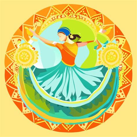 Tribel Dance Traditional Background Vector Illustration Premium Ai
