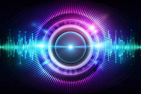 Vector Sound Wave Radial Equalizer Premium Ai Generated Image