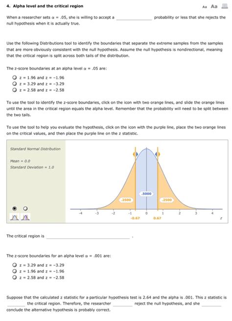 solved when a researcher sets alpha 05 she is willing to