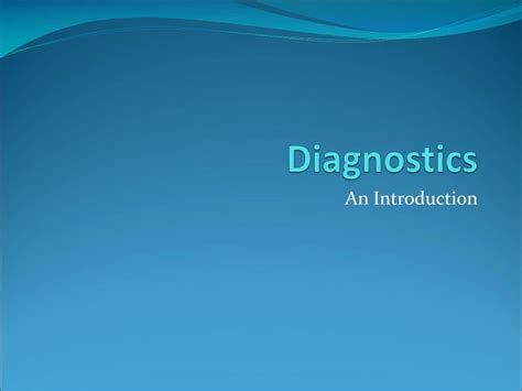 PPT Diagnostics PowerPoint Presentation Free Download ID 8847882