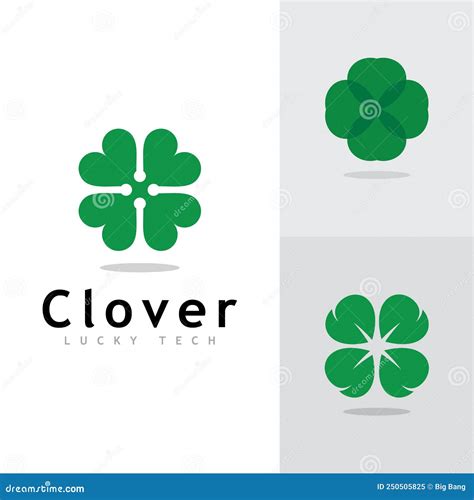 Clover Leaf Logo Template Design Stock Vector Illustration Of