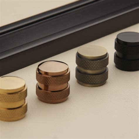 Knurled Brass Knob Etsy