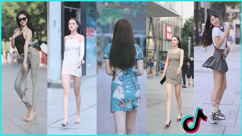 Mejores Street Fashion Chinese Long Legs Girl Tiktok China Ep51