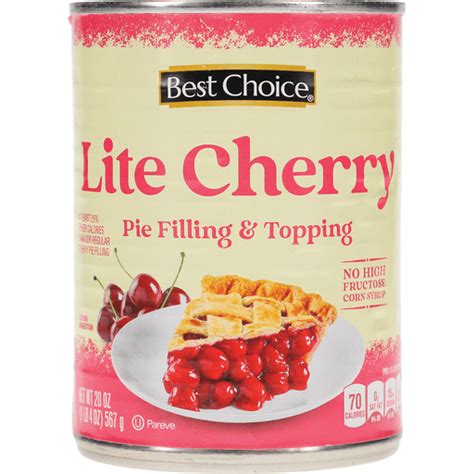 Best Choice Lite Cherry Pie Filling 20 Oz Pie Crusts And Filling Wrights Food Center