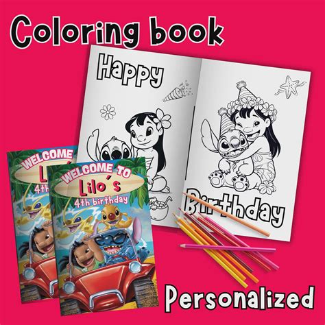 Editable Lilo And Stitch Mini Coloing Book Lilo And Stitch Coloring