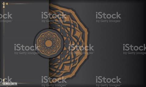 그리스 장식이있는 엽서 인쇄 디자인을위한 템플릿 로고용 고급 장식품이 있는 회색 벡터 배너 0명에 대한 스톡 벡터 아트 및 기타 이미지 Istock