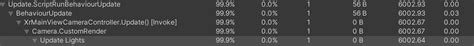 Profiling Spikes For Cameracustomrender Update Lights Unity Engine