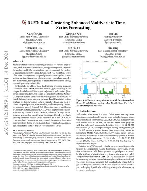 Pdf Duet Dual Clustering Enhanced Multivariate Time Series Forecasting