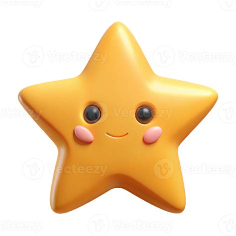 Fascinating Standout Symmetrical Five Pointed Star With A Friendly Face Flat Color Clean Lines