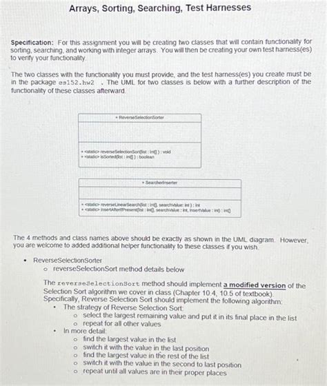Solved Arrays Sorting Searching Test Harnesses