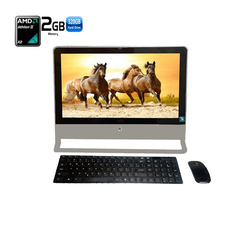 COMPUTADOR TUDO EM UM AOC LCD 18 5 POL DVD RW ATHLON X2 2GB RAM 320GB HD WIN 7 EVO M92E