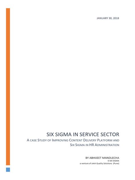 Sixsigmainservicesector Pdf Six Sigma Standard Deviation