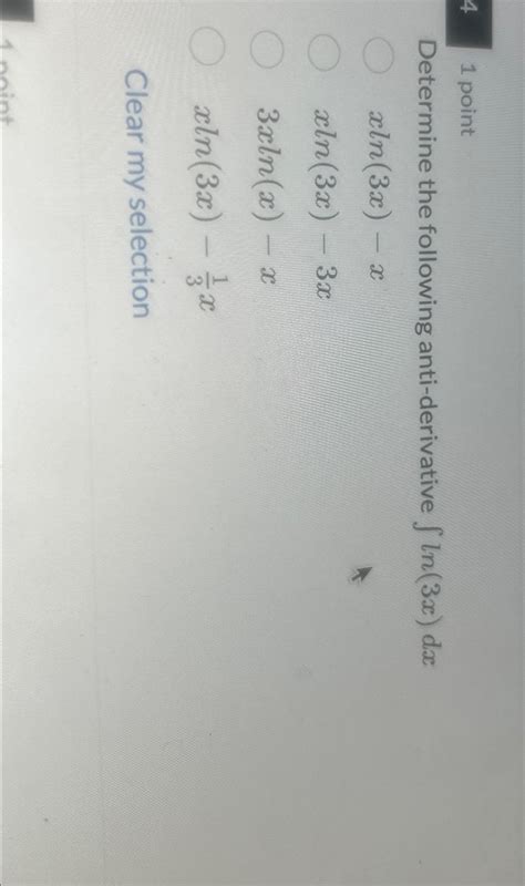 Solved 41 ﻿pointdetermine The Following Anti Derivative