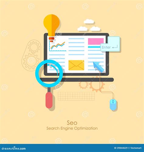 Seo Concept Stock Vector Illustration Of Computer Internet 39844629