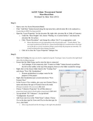 ArcGIS Volume Measurement Tutorial PDF