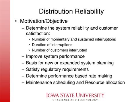 ppt distribution system reliability evaluation powerpoint