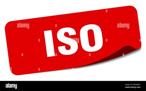 Iso Sticker Iso Rectangular Label Isolated On White Background Stock Vector Image And Art Alamy