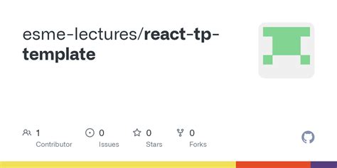 GitHub Esme Lectures React Tp Template