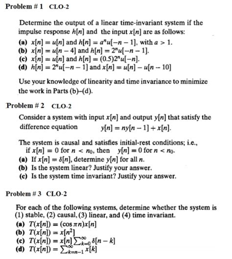 Subject Digital Signal Processing Problem 1 Clo 2 Determine The