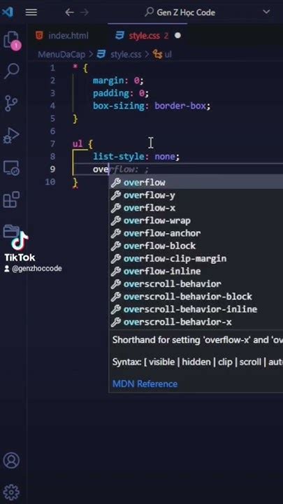 menu Đa cấp html and css phần 01 genzhoccode it code laptrinh html