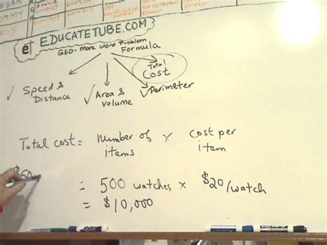 Ged Math Lesson 15 Word Problems And Basic Formulas