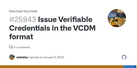 Issue Verifiable Credentials In The VCDM Format Issue 25943 Keycloak Keycloak GitHub